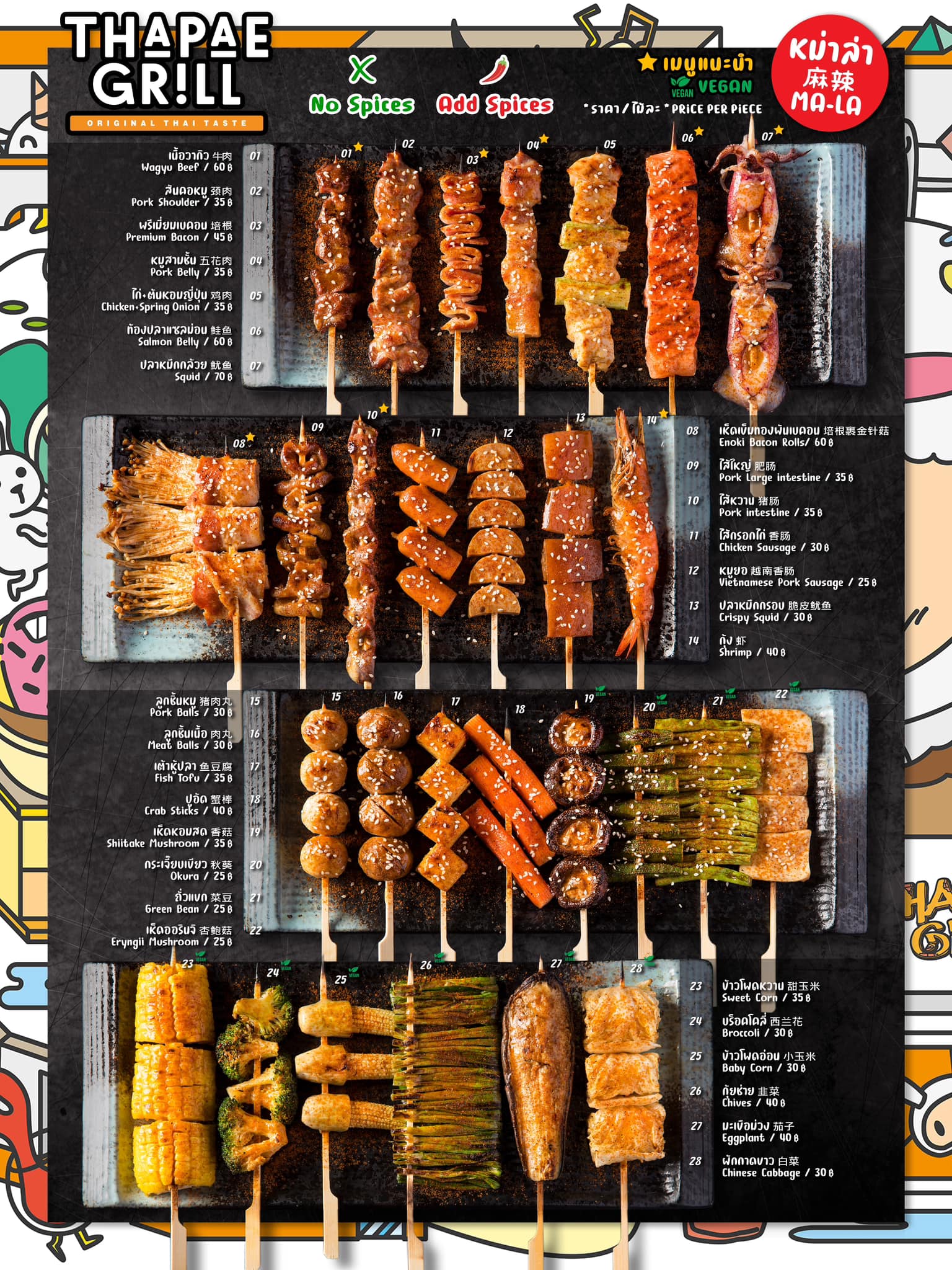 Menu - Thapae Grill